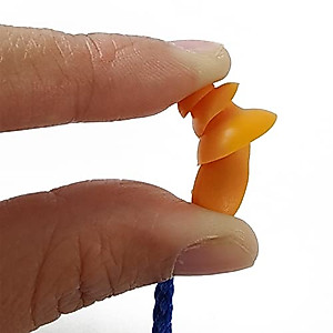 GXXMEI 100 Pairs Corded Ear Plugs Reusable Silicone Earplugs with String Banded Ear Plug Sleep Noise Cancelling for Hearing Protection