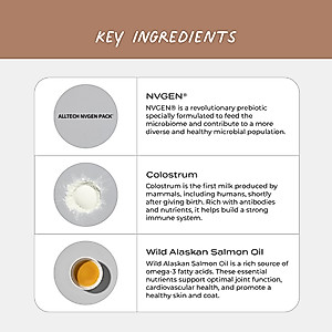 CYMBIOTIKA Dog Allergy and Immunity Supplement, Skin, Coat Health and Immune Support for Pet, Includes Omega Rich Wild Alaskan Salmon Oil, Supplements for Dogs, Salmon & Honey Flavor, 50 Chews