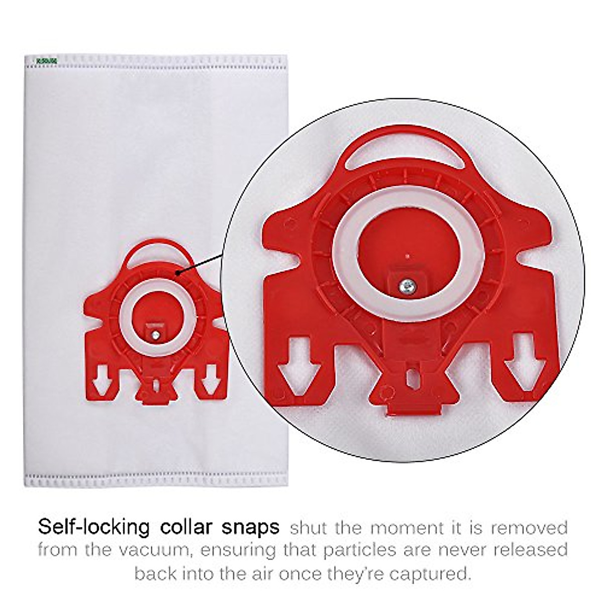 KEEPOW Compatible AirClean 3D Efficiency Dust Bag Compatible with Miele FJM, Compact C1 C2, Replaces Part # 10123220 (10 bags + 5 Filters)