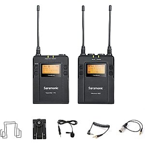 Saramonic UwMIC9 96-Channel Digital UHF Wireless Lavalier Microphone System, Includes RX9 Portable Receiver, TX9 Bodypack Transmitter