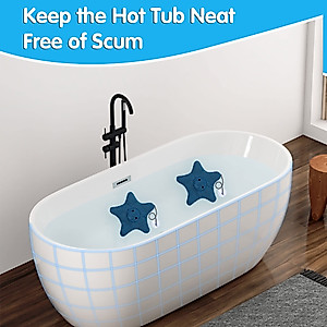 Hot Tub Scum Absorber, 2 Pack Scum Turtle Hot Tub Cleaner Hot Tub Sponges to Soak up Oils- Must Have Hot Tub Accessories for Adults Hot Tub Scum Sponge- Keeps Your Hot Tub Water Clean and Clear