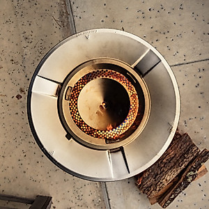 Solo Stove Bonfire Heat Deflector, with 3 Detachable Legs, Accessory for Bonfire Fire Pit, Captures and redirects Warmth, 304 Stainless Steel, (HxDia) 10 x 25 in, 7 lbs