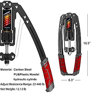 EAST MOUNT Twister Arm Exerciser - Adjustable 22-440lbs Hydraulic Power, Home Chest Expander, Shoulder Muscle Training Fitness Equipment, Arm Enhanced Exercise Strengthener.