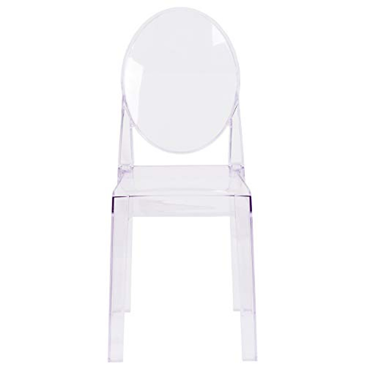 Flash Furniture Revna 4 Pack Revna Ghost Chair with Oval Back in Revna Transparent Crystal
