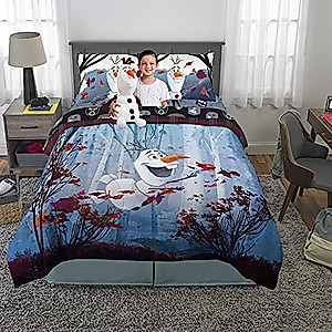 Franco Kids Bedding Comforter with Sheets and Cuddle Pillow Bedroom Set, 6 Piece Full Size, Disney Frozen 2 Olaf
