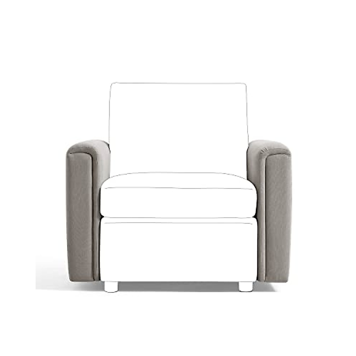 LINSY HOME Armrest Module for Modular Sectionals Sofa Couch, Convertible Sectional Modular Sofa for Living Room, Gray