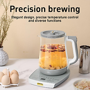 cglightwsparkle Electric Smart Hot Tea Maker Kettle Pot with Tea Infuser, Health Pot Temperature Control and Tea Keep Warm, 12 Functional Procedures, large 1.8 Liters of Capacity