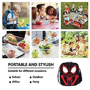 DTREEL Cartoon Backpack 3 Piece Set Girls Boys Adults 17" Backpacks with Lunch Box Pencil Case For School Travel Daypack 17 Inch