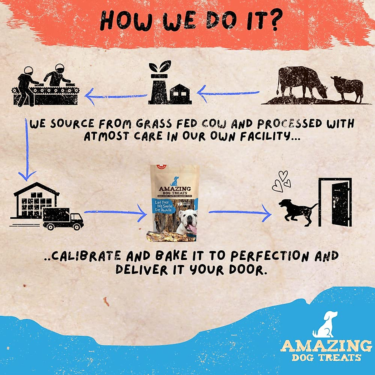 Amazing Dog Treats - 6 Inch Mega Thick Beef Lung Jerky Reward for Dogs | (10 Pc/Pk) | 100% Natural Beef Lung Snacks for Dogs | Single Ingredient High-Protein Low-Fat Grain-Free Beef Lung Dog Treats