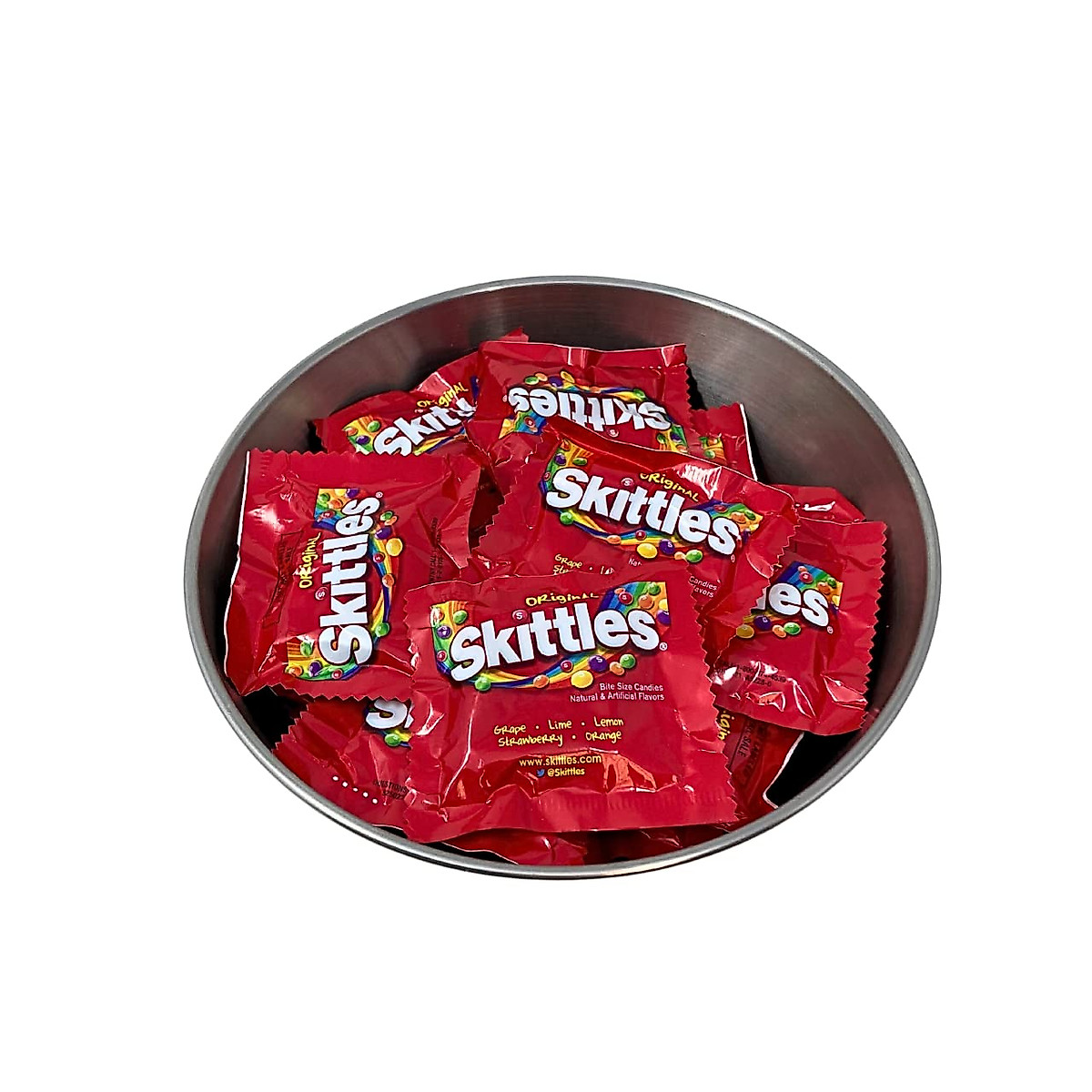 Skittles Original Flavor Candy Coated Fruit Chew Fun Size 1 Lbs Individually Wrapped Bulk Party Assortment 25+ Bite Size Mini Packs In Resealable Bag (16 Oz)