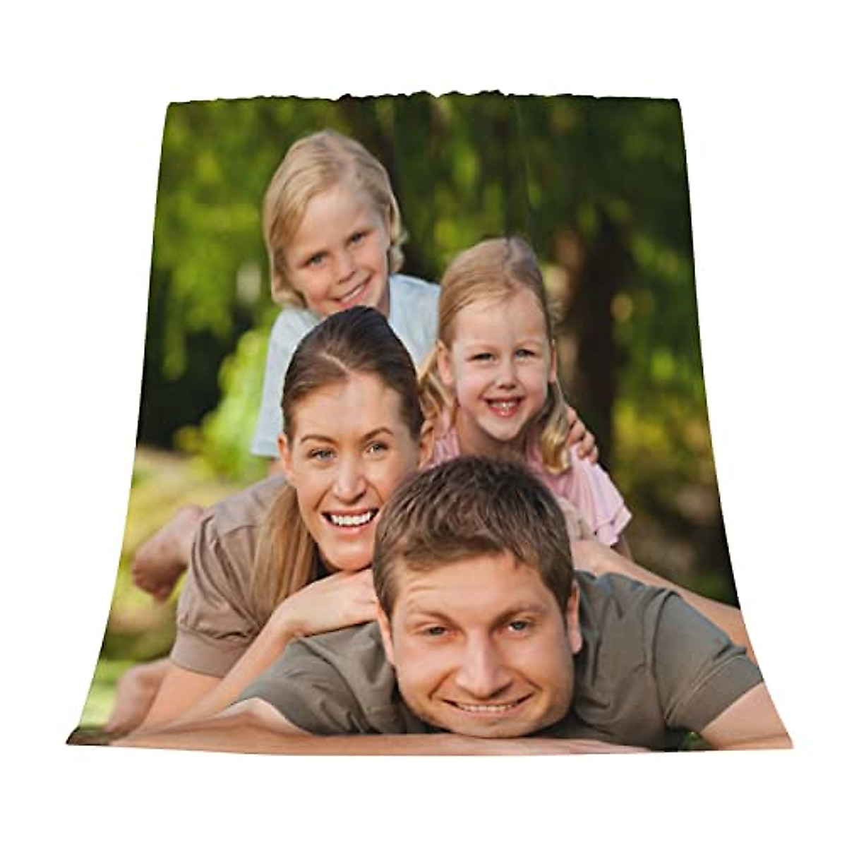 Custom Blanket with Photos/Text Customized picture Collage personalized blankets for Adults/Kids/Family. Customized Dogs/Pets Blankets, Birthday Christmas Halloween Mothers Fathers Day Blanket Gifts