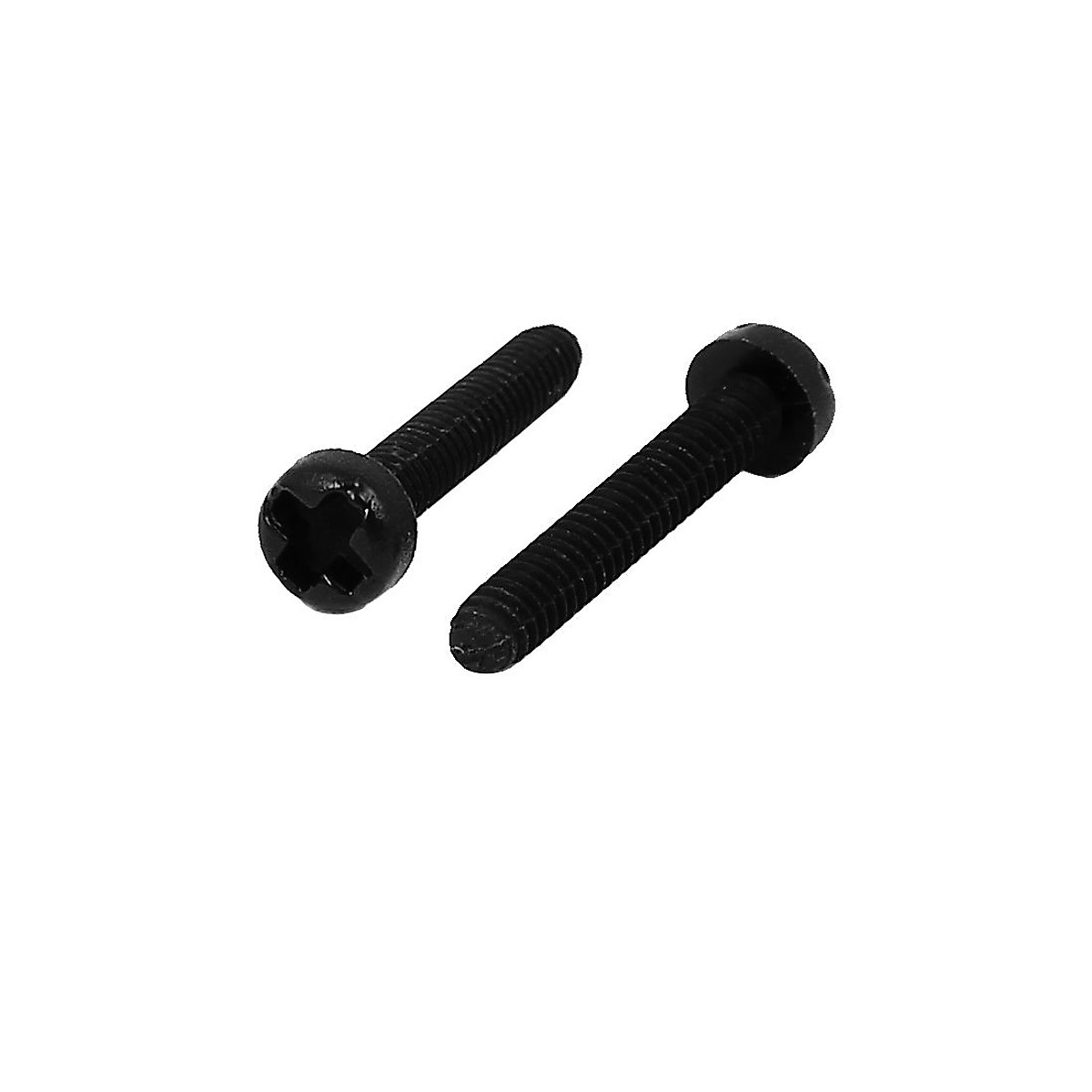 uxcell M2x12mm Phillips Round Head Nylon Machine Screw Bolt Fastener Black 100pcs