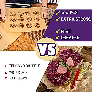 100 Pieces Parchment Paper Baking Sheets 8 x12 Inches, Precut Non-Stick Parchment Paper for Baking, Cooking, Grilling, Frying and Steaming - Unbleached, Fit for Quarter Sheet Pans