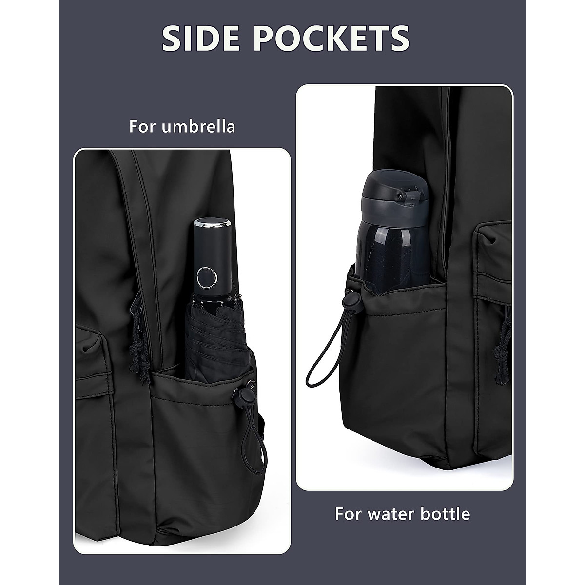 Backpacks For School Backpack For College Bookbag For Women School Bag Book Bags Waterproof Gym Backpack For Women Men Simple Aesthetic Backpack Black