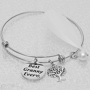 Kivosliviz Granny Gifts Bracelet Gift for a Granny Best Granny ever Bangle Bracelet Granny Jewelry Worlds Best Granny Bracelet