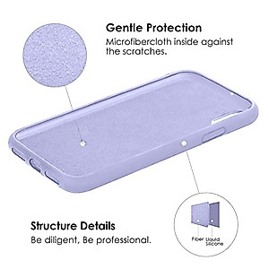 Vinve Liquid Silicone Case for Samsung Galaxy A10e, Gel Rubber Full Body Protection Shockproof Cover Slim Fit Case Drop Protection Case (Purple.)