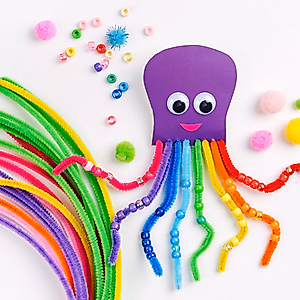 Dan&Darci Arts and Crafts Vault - Craft Supplies Kit in a Box for Kids Ages 4 5 6 7 8 9 10 11 & 12 Year Old Girls & Boys - Crafting Set Kits - Easter Gift Ideas for Kids Art Activity Gifts