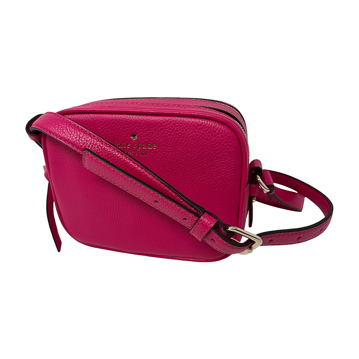 Kate Spade New York Mulberry Street Pyper Pebbled Leather Crossbody Shoulder Bag, Pink Ruby