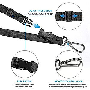 ROCONTRIP Phone Lanyard Universal Crossbody Cell Phone Lanyards Multifuctional Nylon Patch Adjustable Shoulder Neck Strap Compatible with Most Smartphones(Pure Black)