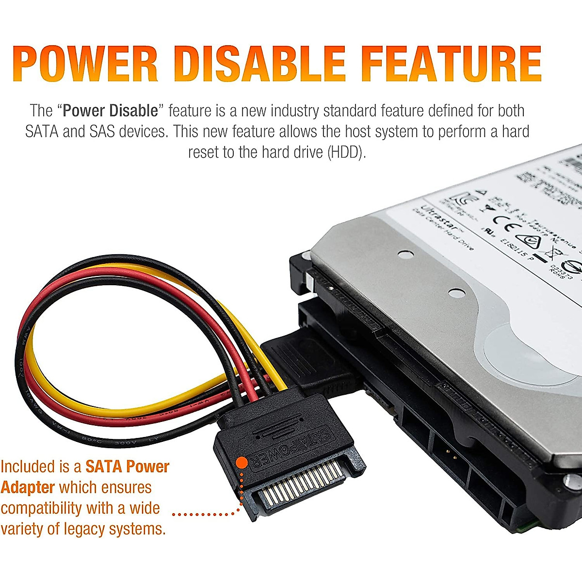 MDD - He10 HUH721010ALE601 10TB 7200RPM 128MB Cache SATA 6.0Gb/s 3.5inch Enterprise Hard Drive - 5 Year Warranty (Renewed)