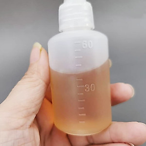 Plastic Squeeze Bottles With Scales 10 Pack Small Squeeze Bottles with Tip Caps Squirt Bottles for Liquid, Condiments, Sauces, Paint, Oil, Glue, Icing, Baking, Art Crafts, BBQ (60ml/2oz)