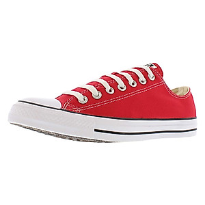 Converse Low TOP RED Chuck Taylor Sneakers, Red, 11 Women/9 Men