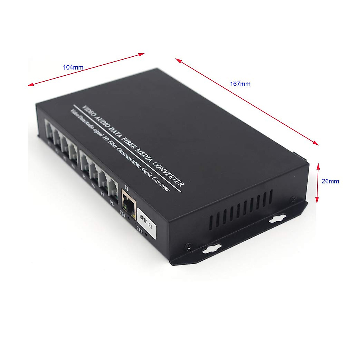 Primeda-telecom Telephone Extenders - 8 Channels PCM Voice Telephone over Fiber Optic up 20Km with 10/100Mbps Ethernet