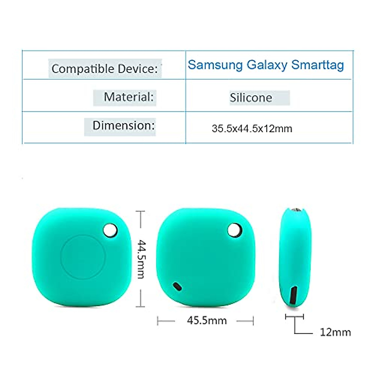 SKZIRI 4PCS Case Set for Galaxy SmartTag/SmartTag+ Plus Tracker Locator Case Cover Set Skin with Keychain Anti-Scratch Lightweight Soft Protective Sleeve Skin Cover