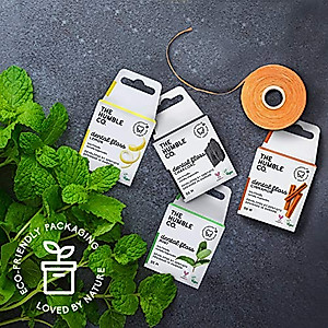 The Humble Co. Dental Floss (4pack) - Vegan, Waxed Dental Floss with Xylitol, 55 Yards of Adult and Kids Floss for Gum Care and Dental Care (Lemon)