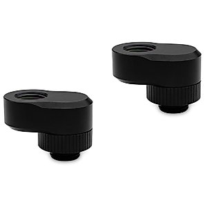 EKWB EK-Quantum Torque Rotary Offset Adapter Fitting, 14mm, Black, 2-pack