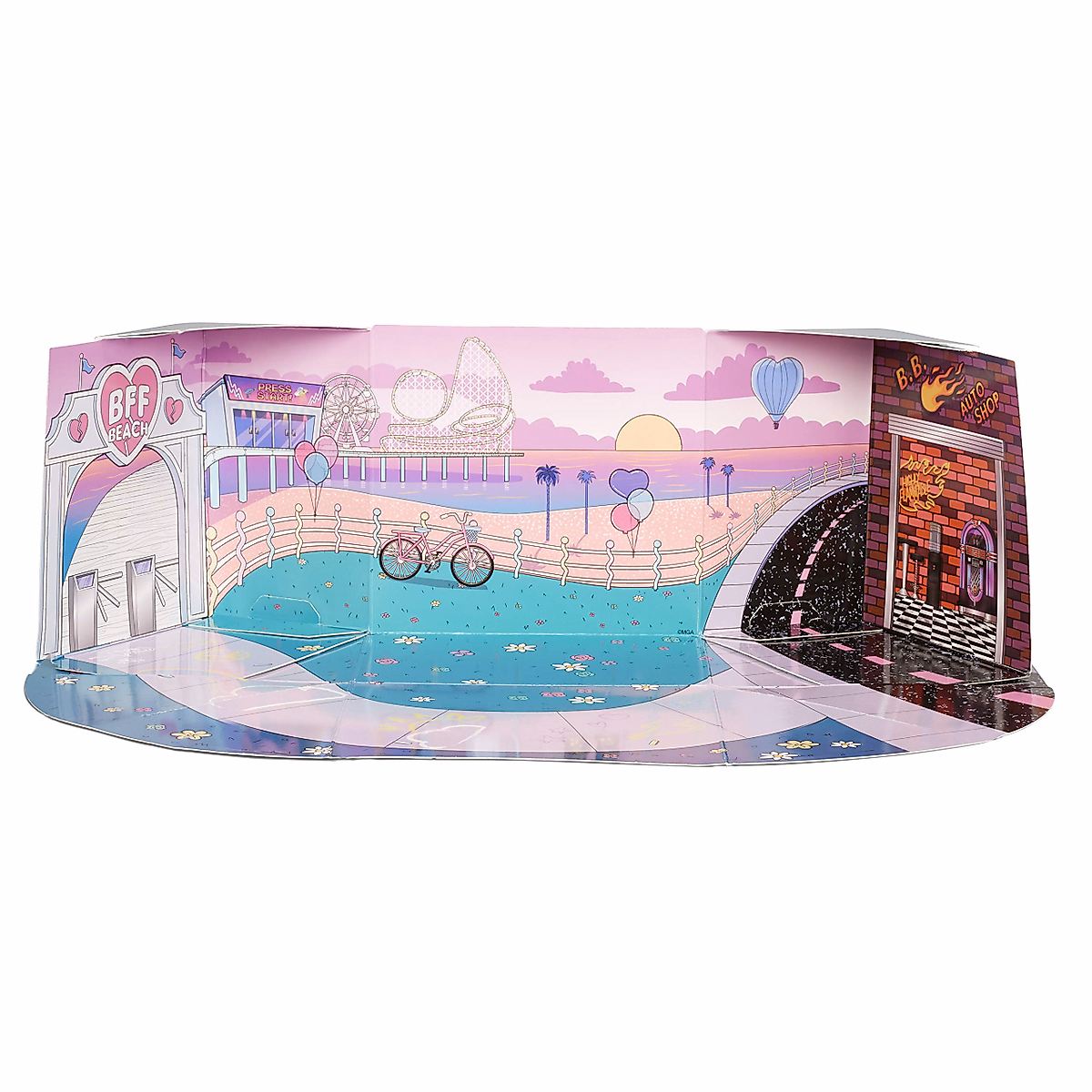 L.O.L. Surprise! LOL Surprise Furniture Sweet Boardwalk with Sugar Doll and 10+ Surprises, Doll Candy Cart Furniture Set, Accessories