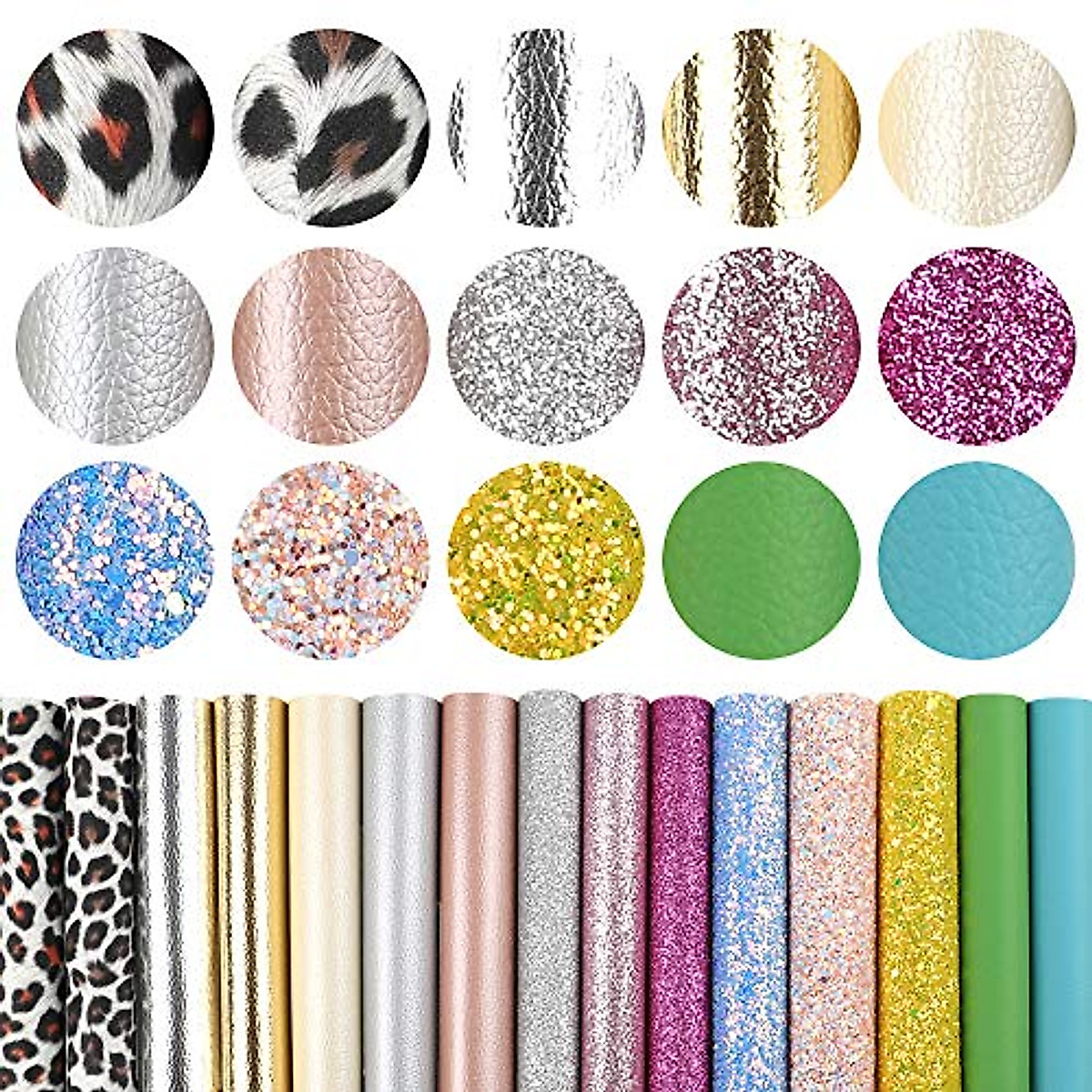 SGHUO 30pcs Leather Earring Making Kit Include 4 Kinds of Faux Leather Sheet and Tools for Earrings Craft Making Supplies