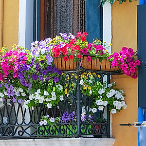 ANPHSIN 3 Pack Coco Liners for Window Planter Box - 24 Inch 100% Natural Coconut Coir Fiber Liner Replacement for Deck Flower Box, Garden Railing Fence Trough, Wall Planter Basket, Vegetables Pot