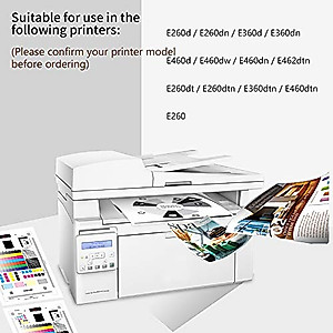 HiServicer 1 Pack E260A11A Black Toner Remanufactured Replacement for Lexmark E260A11A Toner Cartridge E260dn Toner Work with E260, E260D, E260DN, E360, E360D, E360DN, E460, E460DN ( High Yield )