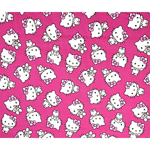 Spring Creative 1/2 Yard - Sweet Adorable Pink Bow & White Kitty Cat on Pink Cotton Fabric (Great for Quilting, Throws, Sewing, Craft Projects, and More) 1/2 Yard x 44"", F212APBWK.5