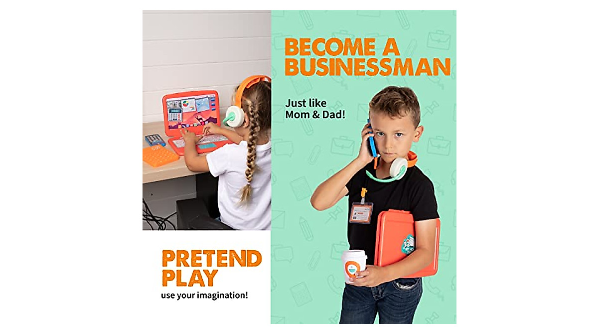 Born Toys Toddler Office Set - Fun Pretend Play Gear