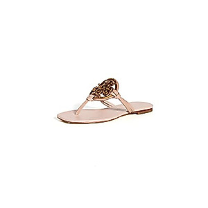 Tory Burch Women's Jeweled Miller Sandals, Meadowsweet, Pink, 8 Medium US