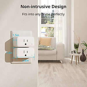SwitchBot Smart Plug Mini 15A, Energy Monitor, Smart Home WiFi(2.4GHz) & Bluetooth Outlet Compatible with Alexa & Google Home, APP Remote Control & Timer Function for Home Automation, No Hub Required