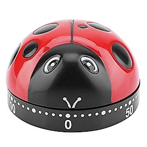 Jeffergarden Ladybug Kitchen Timer 60 Minutes Timer Mechanical Wind-Up Timer Kitchen Cooking Timer