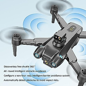 RKSTD HD FPV RC Drone, Kids RC Drone With Camera - Foldable RC Quadcopter For Adults With Belt, Optical Flow Positioning, Gravity Sensor, One Button Start, Automatic Return