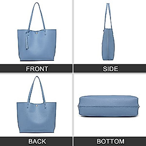 Lieseh Women's Bohemian Tote Bag for Shoulder and Hand with Inner Pocket (Blue)