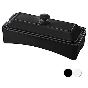 YAMAZEN"2Way Slim Takoyaki Plate" YOF-W120B (BLACK)【Japan Domestic Genuine Products】【Ships from Japan】
