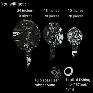 Clear Balloons, Different Sizes Pre Stretched 50pcs 10" 18" 24 inch BoBo Balloons Arch Crystal Transparent Clear Bubble Balloons Garland Kits