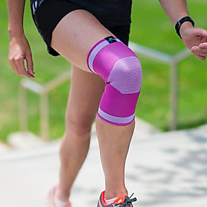 DonJoy DA161KS01-PNK-S Slip-on Elastic Knee Sleeve for Sprain, Strain, Swelling, Soreness, Arthritis, Pink, Small fits 13" to 14"