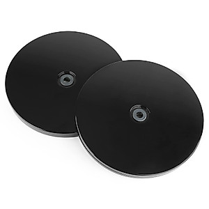 Suiwotin 2PCS 150mm/6inch Acrylic Cookie Decorating Turntable Organizer for Kitchen Spice Rack, Makeup, Table Cake, Cabinets, with 360 Degree Rotating Bearings (Black)