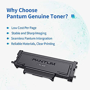 Pantum Original TL-410 Toner Cartridge M7012DW M6802FDW P3302DW P3012DW Series Printer,Page Yield Up to 1,500 Pages (1 Pack)