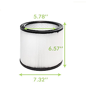 GIBTOOL Replacement Cartridge Filter Compatible with Shop-Vac 90304 90350 90333 Fits Most Wet/Dry Vacuum Cleaners 5 Gallon and Above