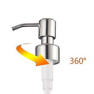 Plastic Soap Dispenser Foaming Dispenser 2pcs Stainless Steel soap and Lotion Replacement Pump dispensers for Lotion Oil Shampoo Hand soap Bottles Pump Bottle Dispenser Liquid Dispenser