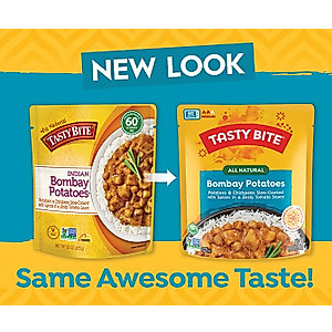 Tasty Bite Indian Bombay Potatoes, Microwaveable Ready to Eat Entrée, 10 Ounce (Pack of 6)