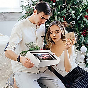 BYYBUO 10.1 inch WiFi Digital Photo Frame, 1280 * 800 IPS Touch Screen Digital Picture Frame,16G-Walnut,Share Photos or Videos via Frameo APP, Gift for Friends and Family